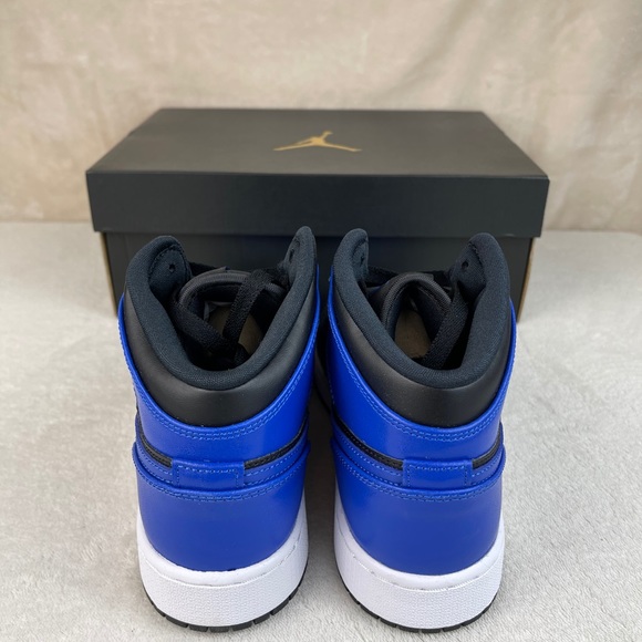 Jordan | Shoes | Nike Air Jordan Mid Black Hyper Royal Blue | Poshmark